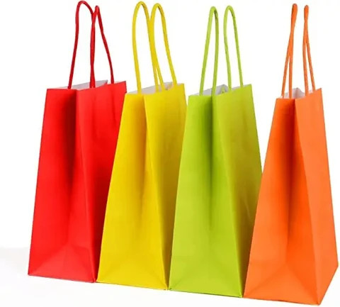 Buy Fashion Colored Paper Bag Diy Drawing Party Gift Bags With Handle ...