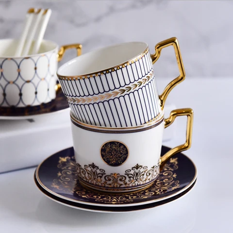Buy Fine Bone China Coffee Cup And Saucer Set Wholesale Ceramic ...