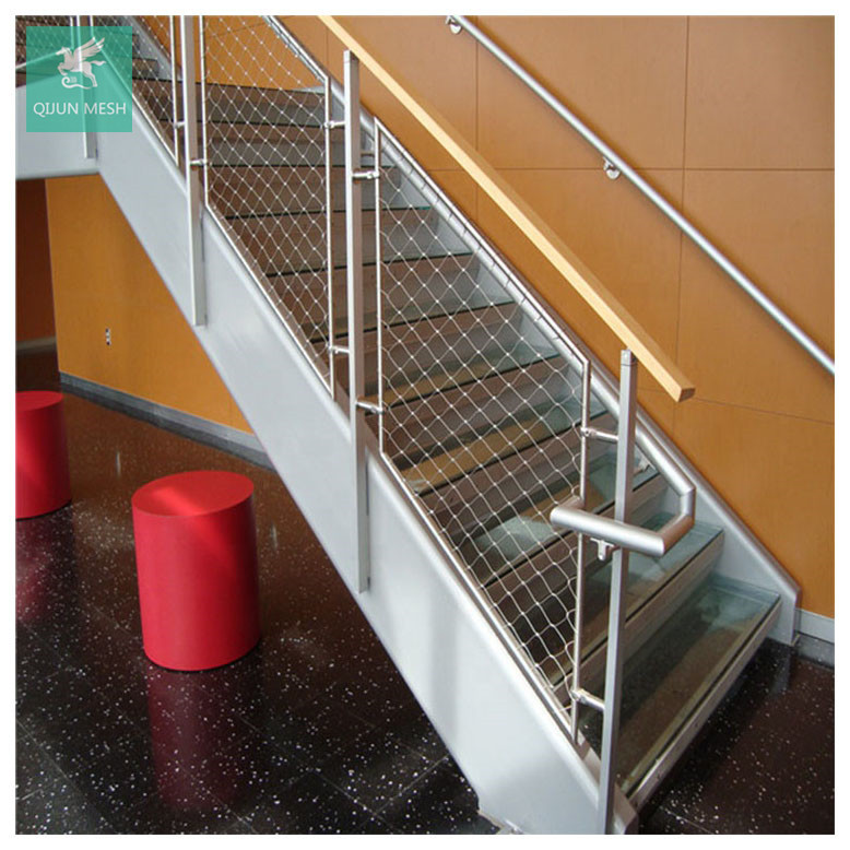 Buy Flexible Stainless Steel Rope Mesh Fence With Sleeve Stair ...