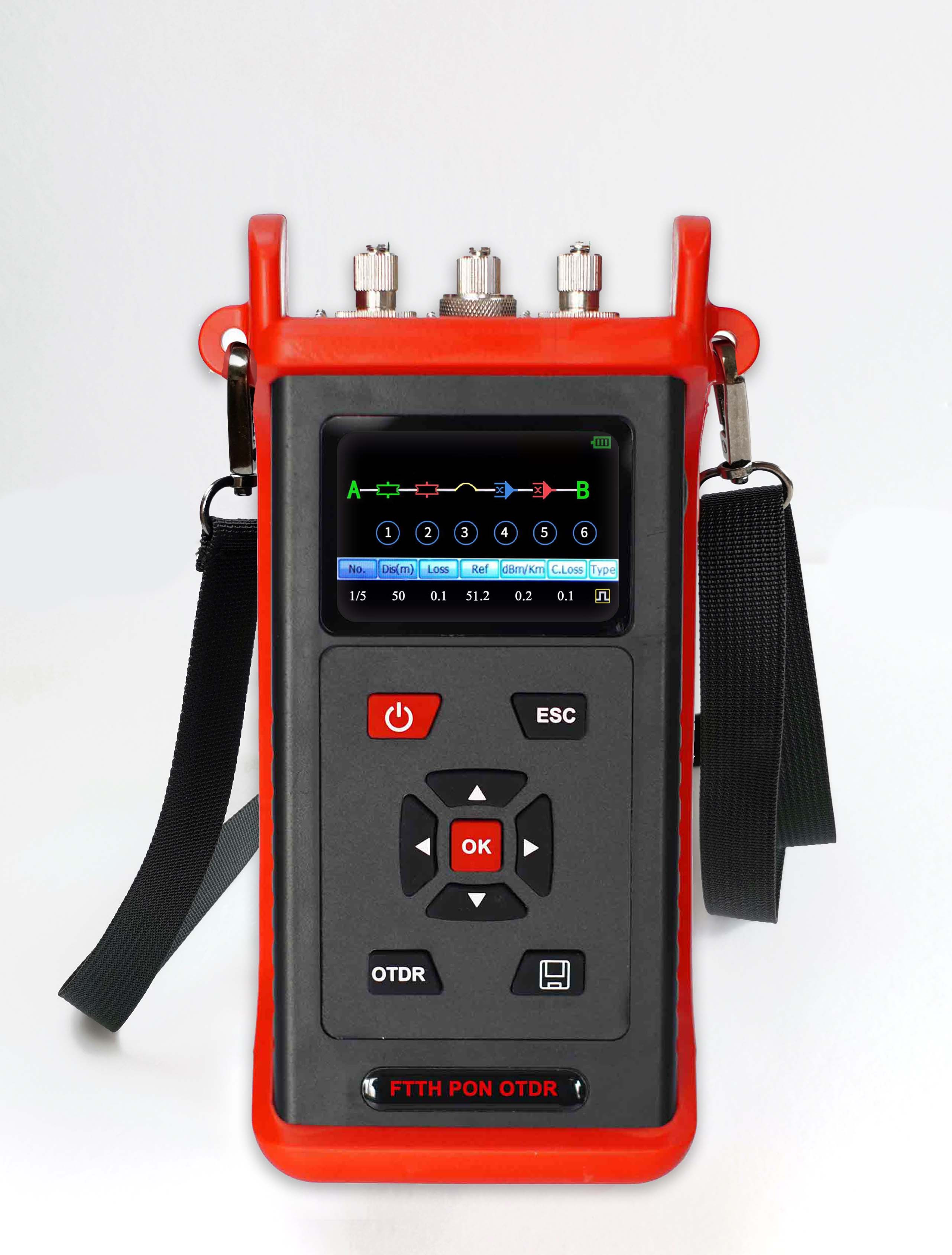 Buy High Dynamic Range Ftth Pon Otdr 40db Palm Fiber Optic Otdr+opm+vfl ...