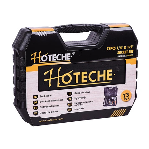 Buy Hoteche 73pcs 1/4" &1/2" Dr. Socket Set Wrench Tool Set from Ningbo ...