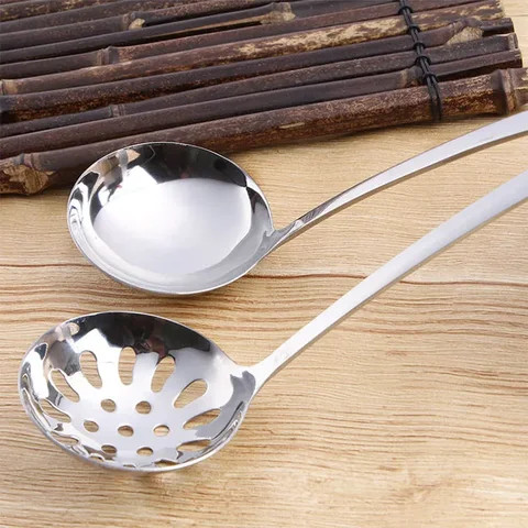 Buy Hotel Dining Spoon Stainless Steel Hot Pot Soup Spoon Set Home ...