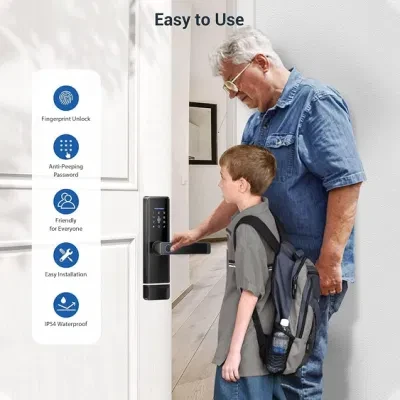Buy Keyless Entry Door Lock Fingerprint Keypad Smart Deadbolt Touch ...