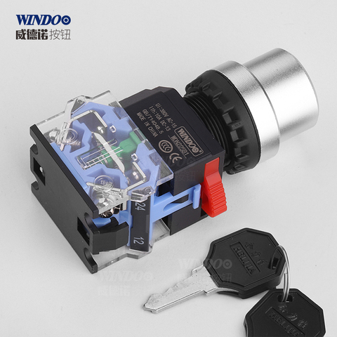 Buy La38 Series 22mm Waterproof Selector Push Button Switch Direct ...