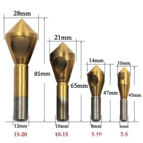 Buy Metal Cutting Drill Titanium Coated Countersink Deburring Tool ...