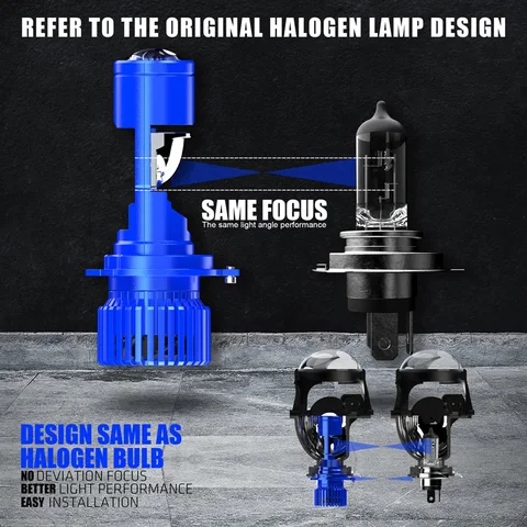 Buy Mini Projector Lens Required High/low Led Headlight Conversion Kit ...