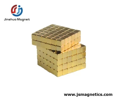 Buy N52 Gold Coated Coated Square Neodymium Magnet Ndfeb Magnet Cube ...