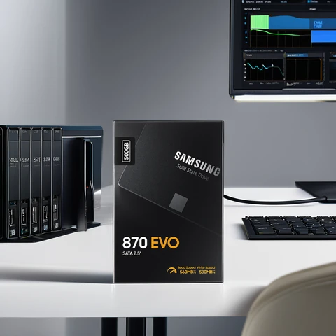 Buy Original New 870 Evo Sata 2.5" Ssd 500gb Mz-77e500bw For Desktop And Server Pc Tlc 3d Style ...