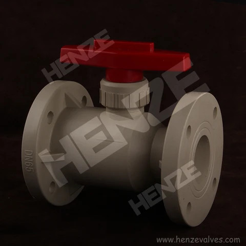 Buy Plastic Upvc, Cpvc, Pph, Pvdf, Frpp Flanged Pvc Plastic Ball Valve from Henze Valves ...