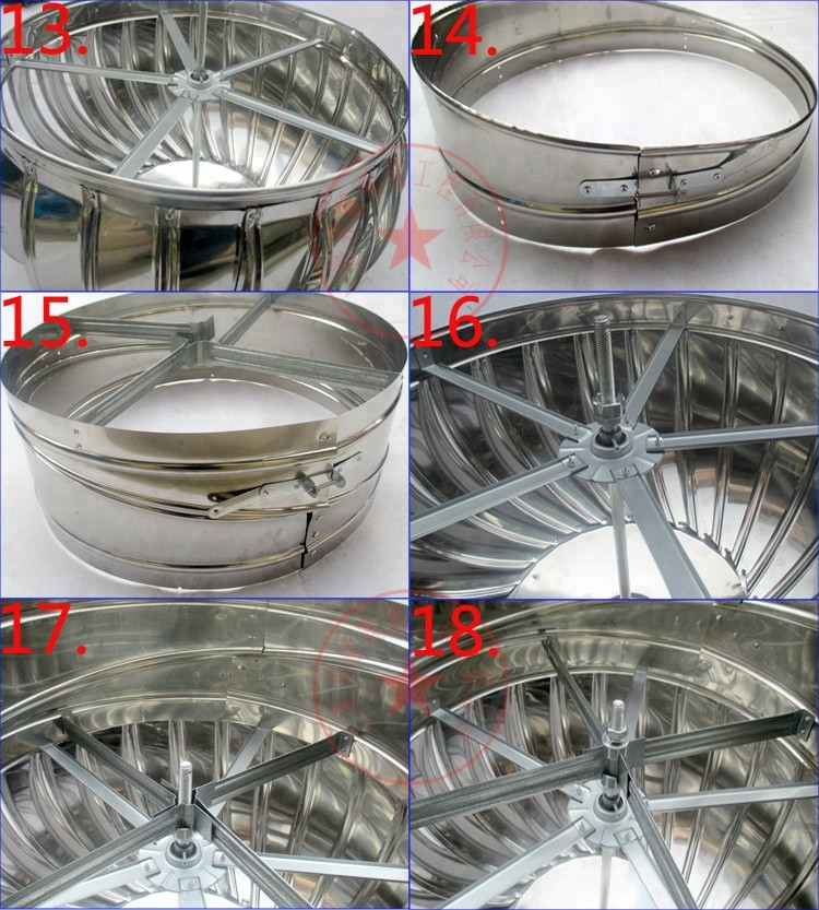 Buy Roof Extractor Fan Wind Driven Turbine Air Ventilator Roof Fan from ...