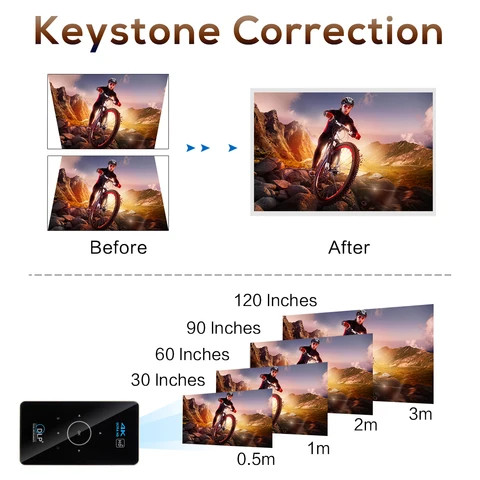Buy Smart Mini Mobile Projector 3d 4k Hd 1080p Home Theater Digital 3d ...