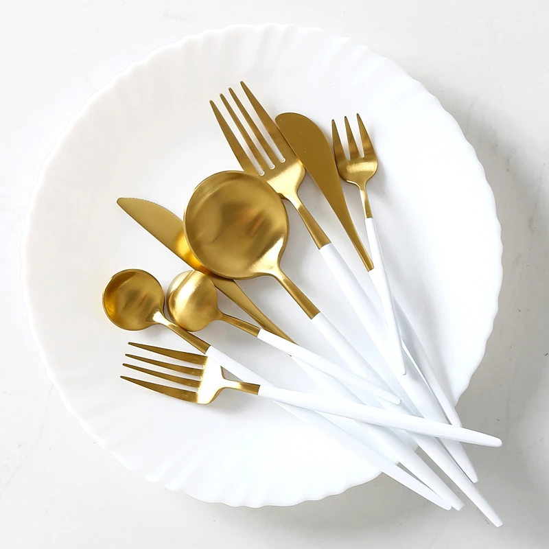 Buy Stainless Steel Flatware Set Customized With Logo Knife Fork Spoon ...