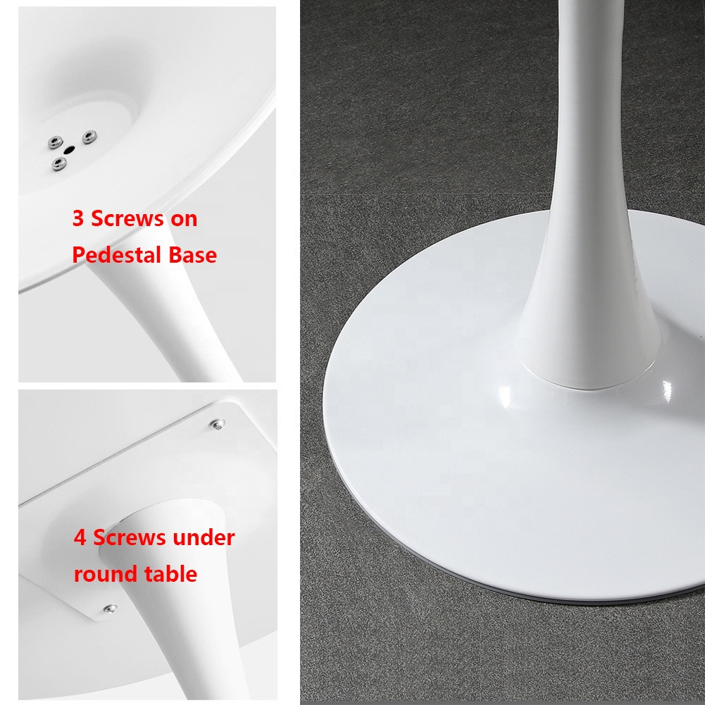Buy Us Free Shipment 4 Seat Modern Style Round Rotating Wooden Dining ...