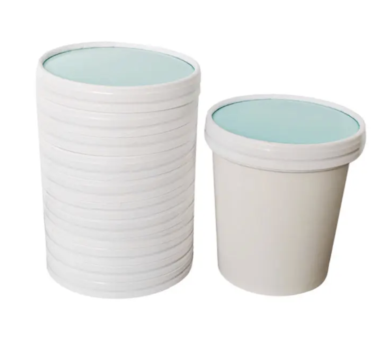 Buy Ice Cream Paper Tub With Stackable Lid And Wooden Spoon from ...