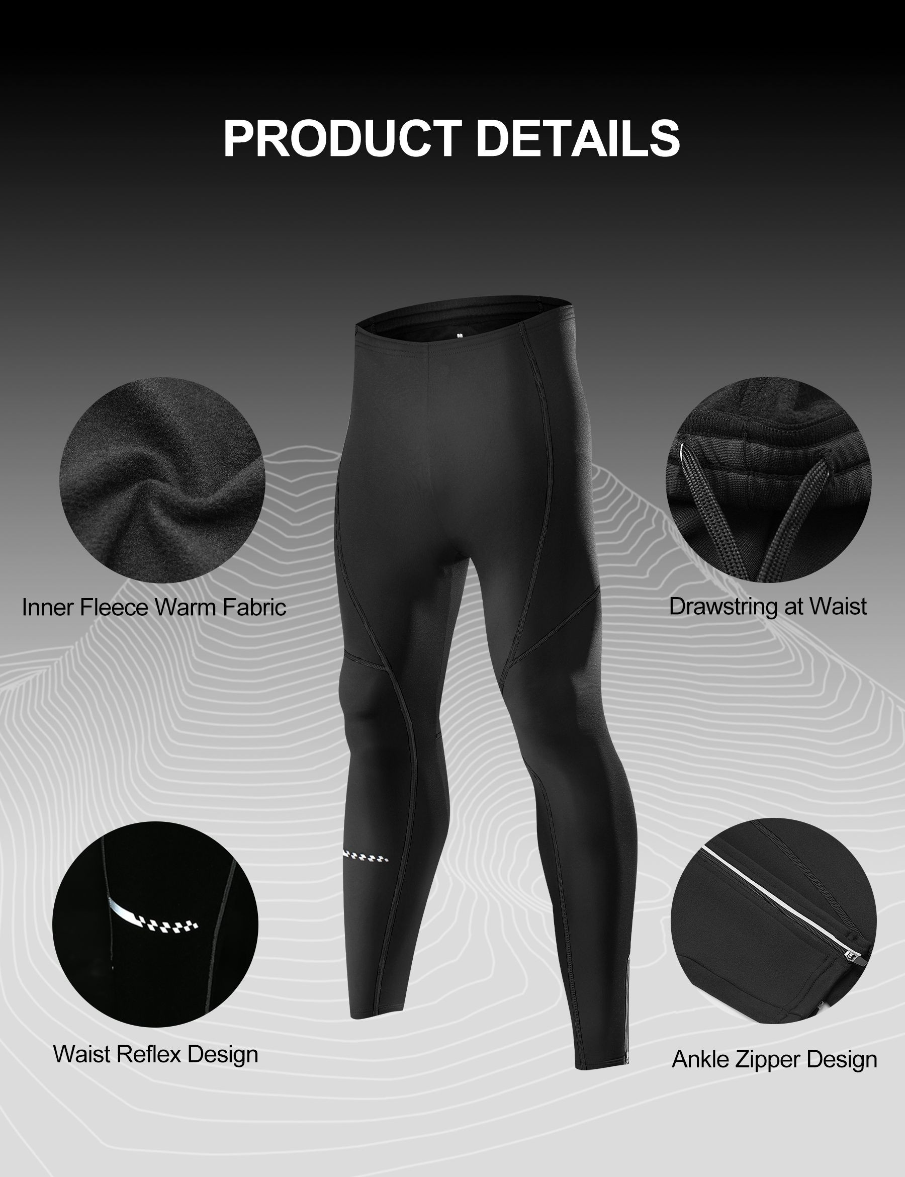 Buy Inbike Mens Compression Pants,gym Leggings With Pocket Base Layer ...