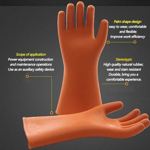 Buy 20kv High Voltage Electrical Hand Safety Gloves from Anhui Yuanshan ...