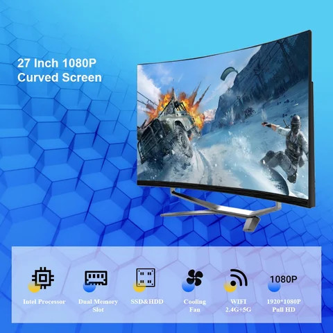 Buy 27 Inch Curved Screen All-in-one Computer Core I7 11th Generations ...
