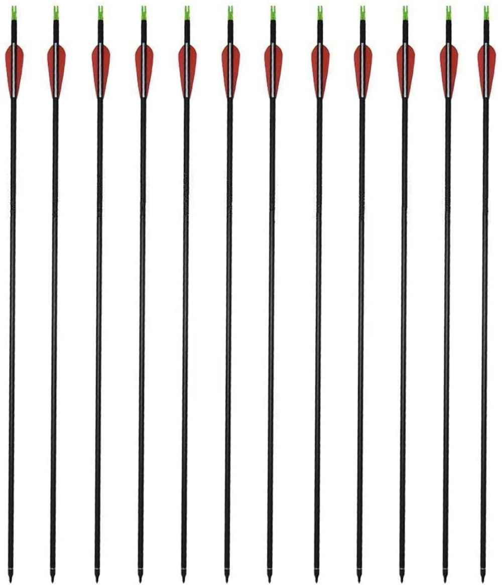 Buy 32 In Archery Mixed Carbon Arrow Hunting Arrows Spine 500 Compound ...