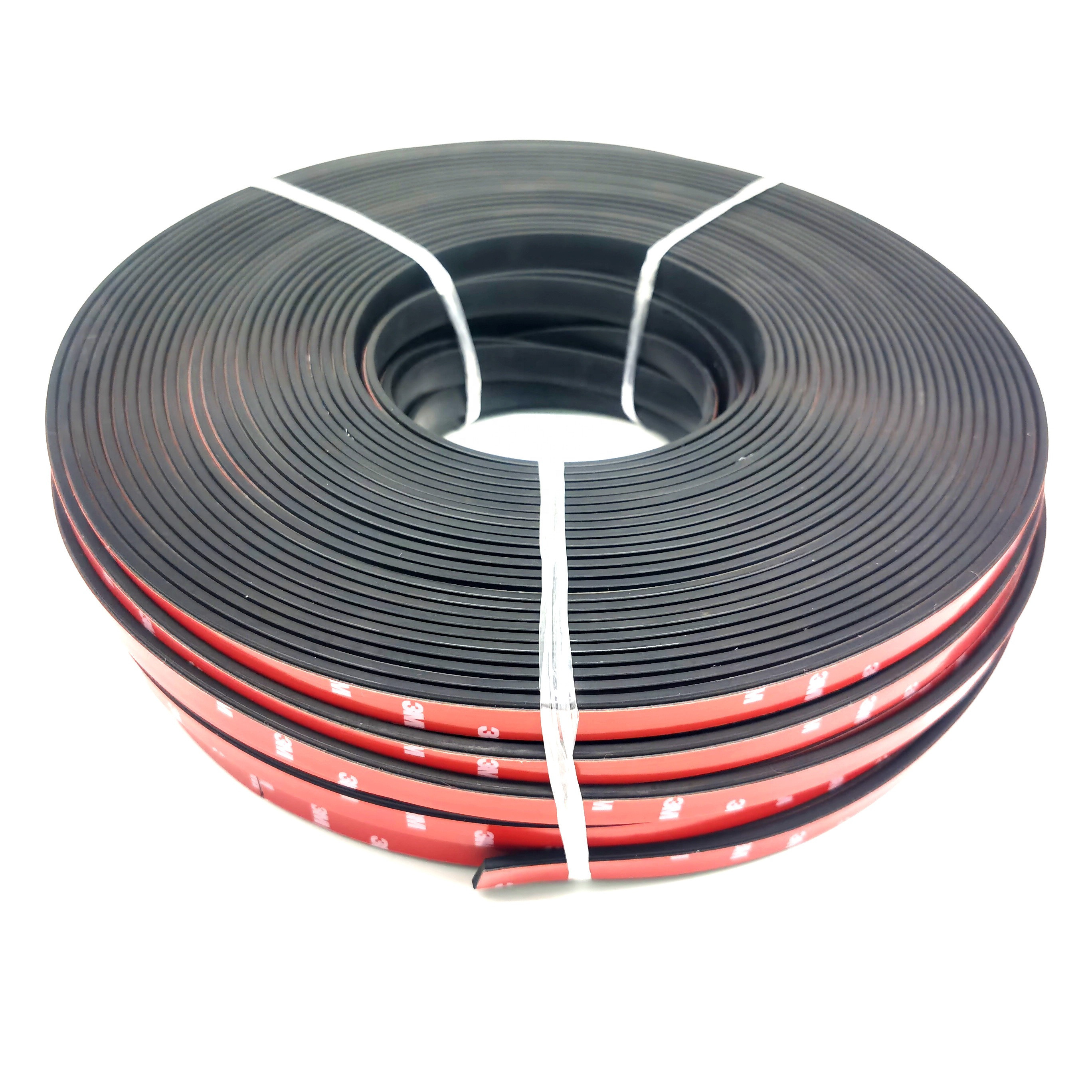 Buy 3mm*15mm Flat Rubber Strip 3m Adhesive Rubber Extrusion Seal Strip ...