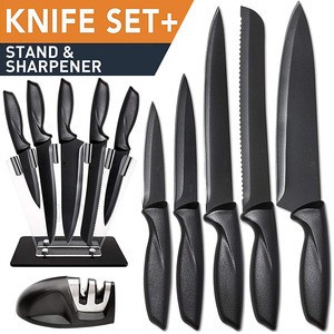 Buy 7 Piece Knives With Stand Stainless Steel Chef Knife Set Knives ...