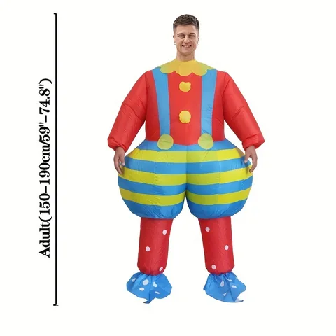 Buy Adult Funny Circus Clown Cosplay Blow-up Suit Halloween Carnival ...