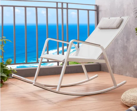 Buy Aluminum Terrece Chair Outdoor Garden Pool Lazy Patio Rocking Chair ...