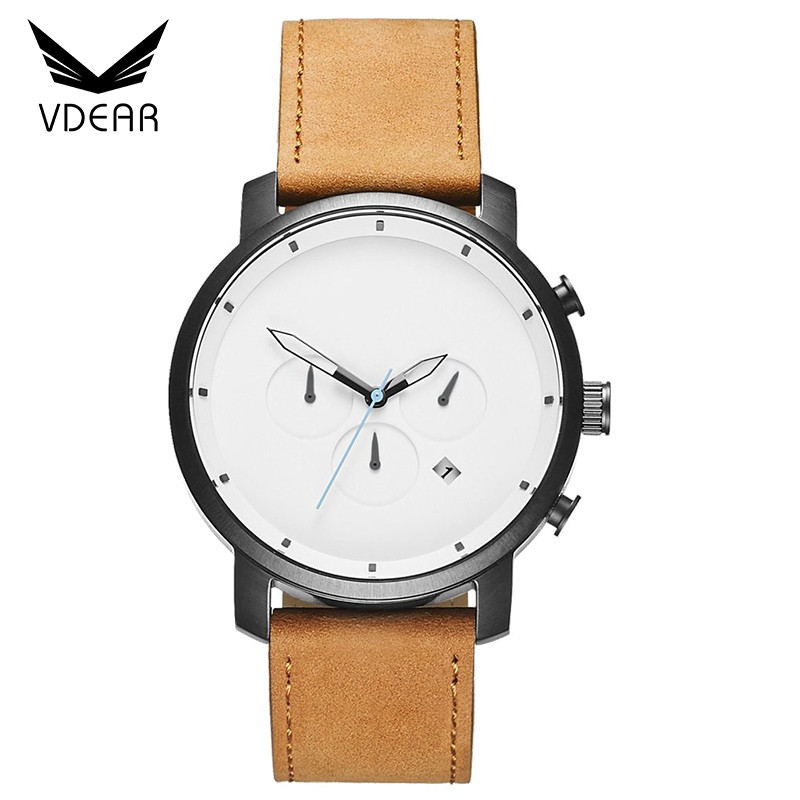 Buy Black Face Three Eyes Custom Logo Watches Men Men Chronograph ...