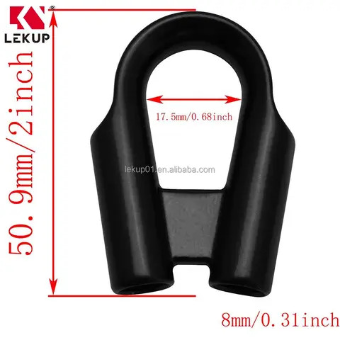 Buy Black Stainless Steel M8 Rope Tube Thimble Collar With Gear Cable ...