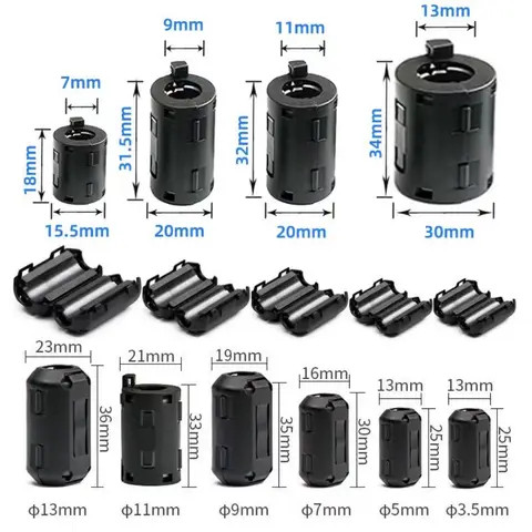 Buy Cable Noise Filter Anti-interference Magnetic Ring Noise Suppressor ...