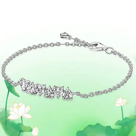 Buy Classic 925 Silver Adjustable Push-pull Bracelet Simple Style ...