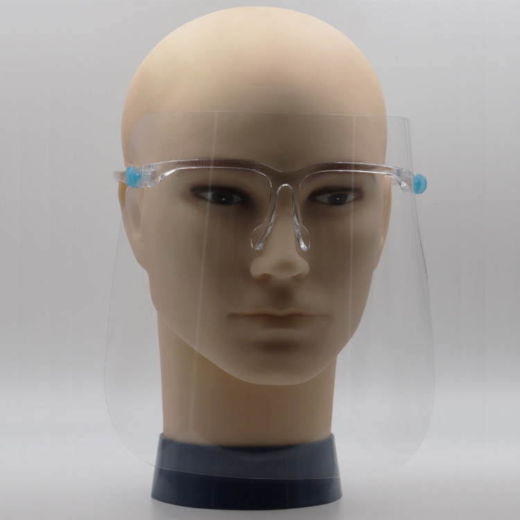 Buy Clear Plastic Reusable Faceshield With Glasses Frame Industrial ...