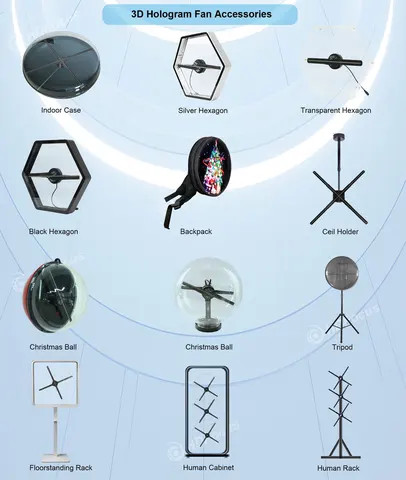 Buy Cloud Mall High-resolution 75cm Wifi Controlled 3d Holographic Led Display Fan For Education ...