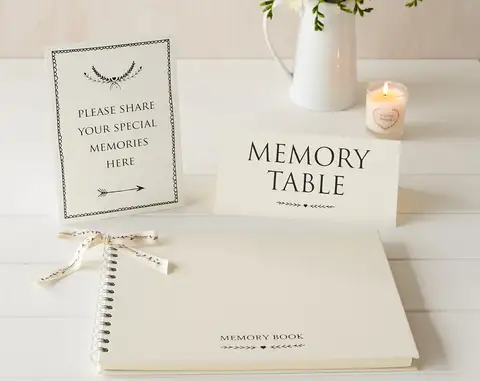 Buy Custom Printing Funeral Guest Register Sign In Memory Book Entries ...