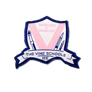 Buy Custom School Name Logo Machine Woven Badge For Uniform Garment ...