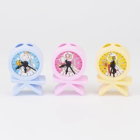 Buy Cute Macaroon Color Alarm Clock Shape Handheld Pencil Sharpener For ...