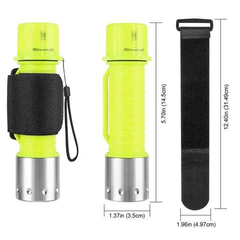 Buy Diving Flashlight Waterproof Underwater Torch For Scuba Diving Ipx8 ...