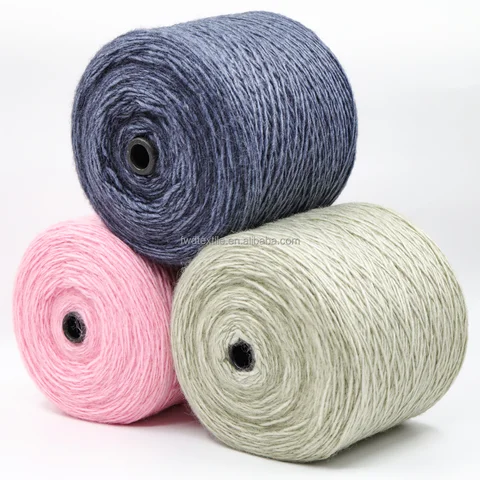 Buy Free Sample 3nm/1 50% Wool 50% Acrylic Dyed Cone Wool Yarns Roving ...