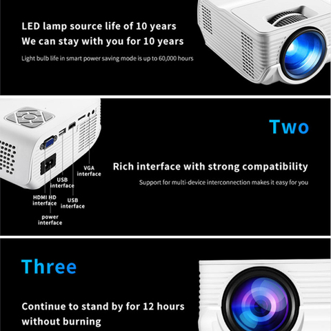 Buy Full Hd Projector 1080p Screen Projector,led Light Projector Mini ...
