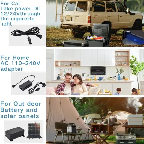 Buy Gcsoar Solar Car Freezer Dual Use Car Fridges Dc Portable ...