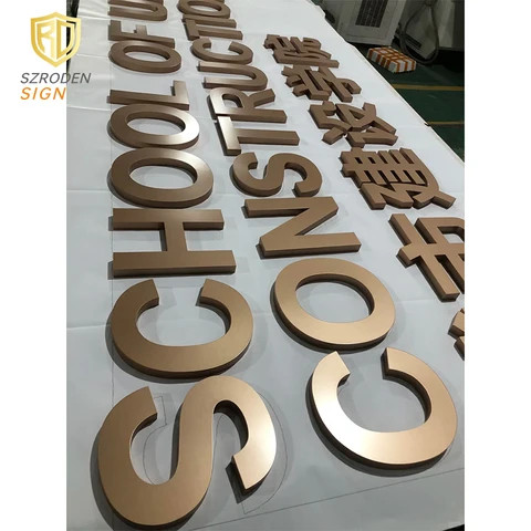 Buy Indoor Rooms Sign Board English Letters Golden Channel Letter Metal ...
