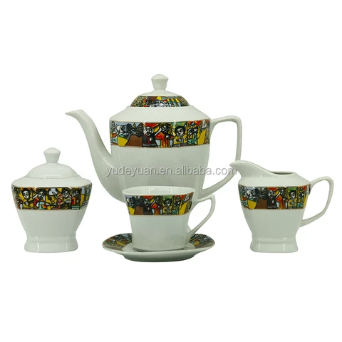 Buy Jebena Rekebot Eritrean Classic Design Square Porcelain Traditional ...