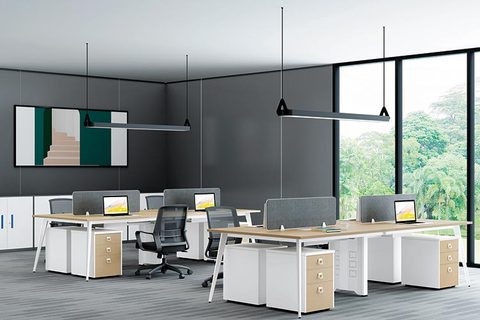 Buy Modern 4 Seater Workstation Metal Frame Office Table Desk Leg Cross ...