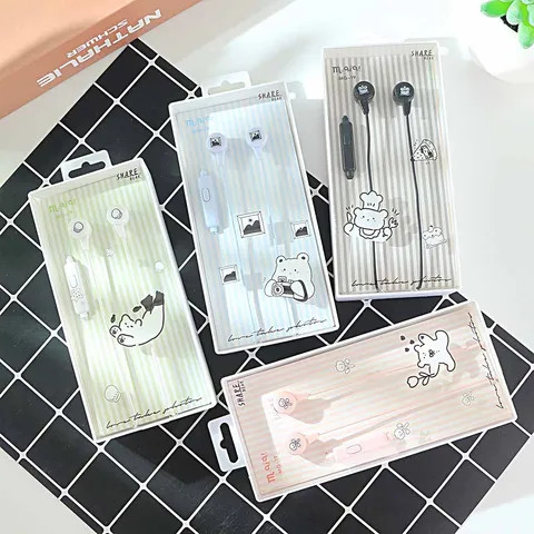 Buy Mq-19 Low Price Cute Cartoon Kawaii Wire Music Earphones Custom ...
