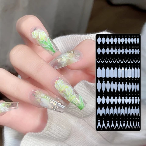 Buy Nail Crystal Nail Form Die Sheet Paperless Support Extended Nail ...