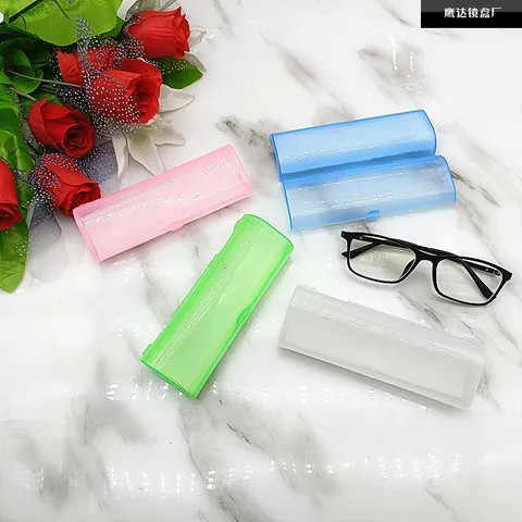 Buy Plastic 207 Transparent Color Plastic Glasses Box Simple Portable ...
