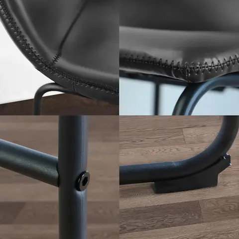 Buy Rfiver Counter Height Bar Stools Set Of 3, Counter Stool With Back ...