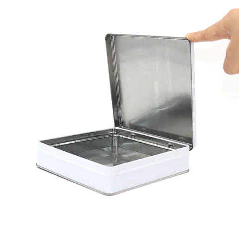 Buy Square Metal Food Grade Cookie Biscuit Case Square Cake Candy ...