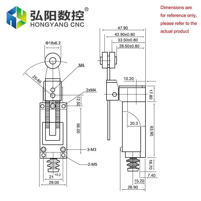 Buy Waterproof Micro-stroke Instantaneous Limit Switch, Cnc Milling ...