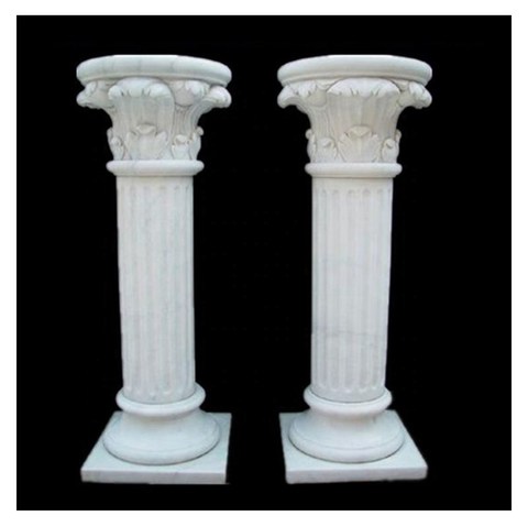 Buy White Gate Decorative Square Roman Pillar Design from Xian Metals ...