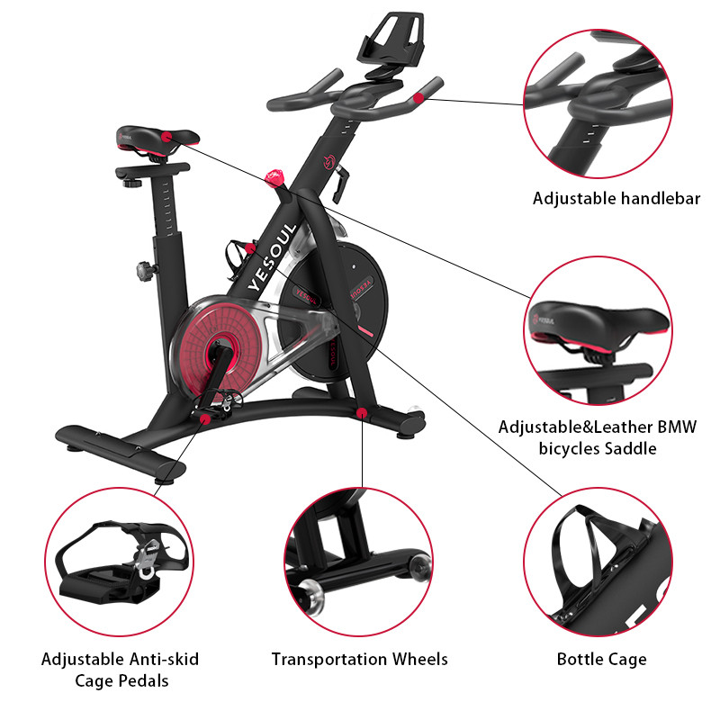 Buy Yesoul Smart Static Indoor Home Gym Cycle Commercial Bluetooth ...